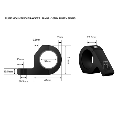 STEDI Bull Bar Tube Mounting Brackets - Small Sizes