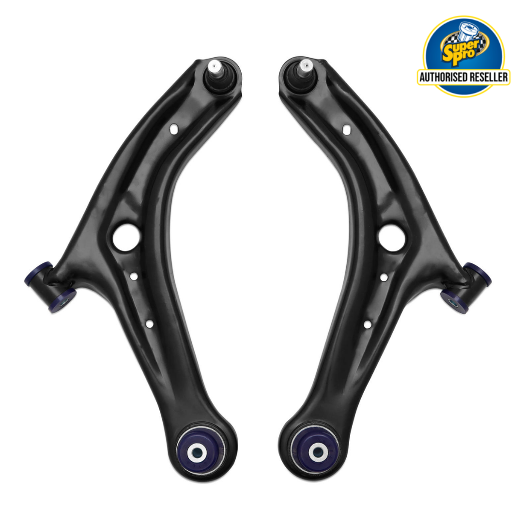 SuperPro Front Lower Offset Control Arm Kit Offset to suit Mazda 2 ...
