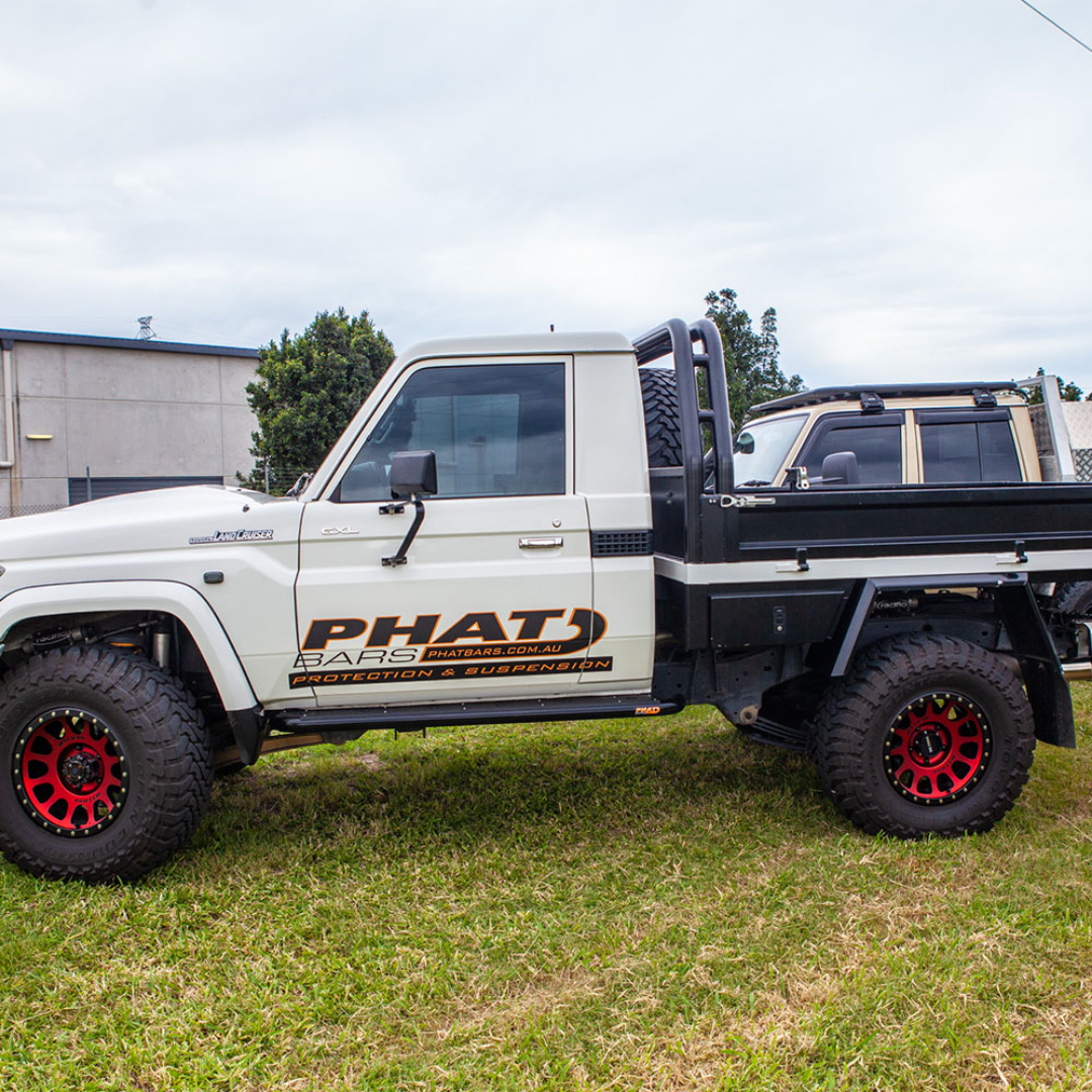 Phat Bars Flat Side Steps to suit Toyota LandCruiser 79 Series Dual Cab ...